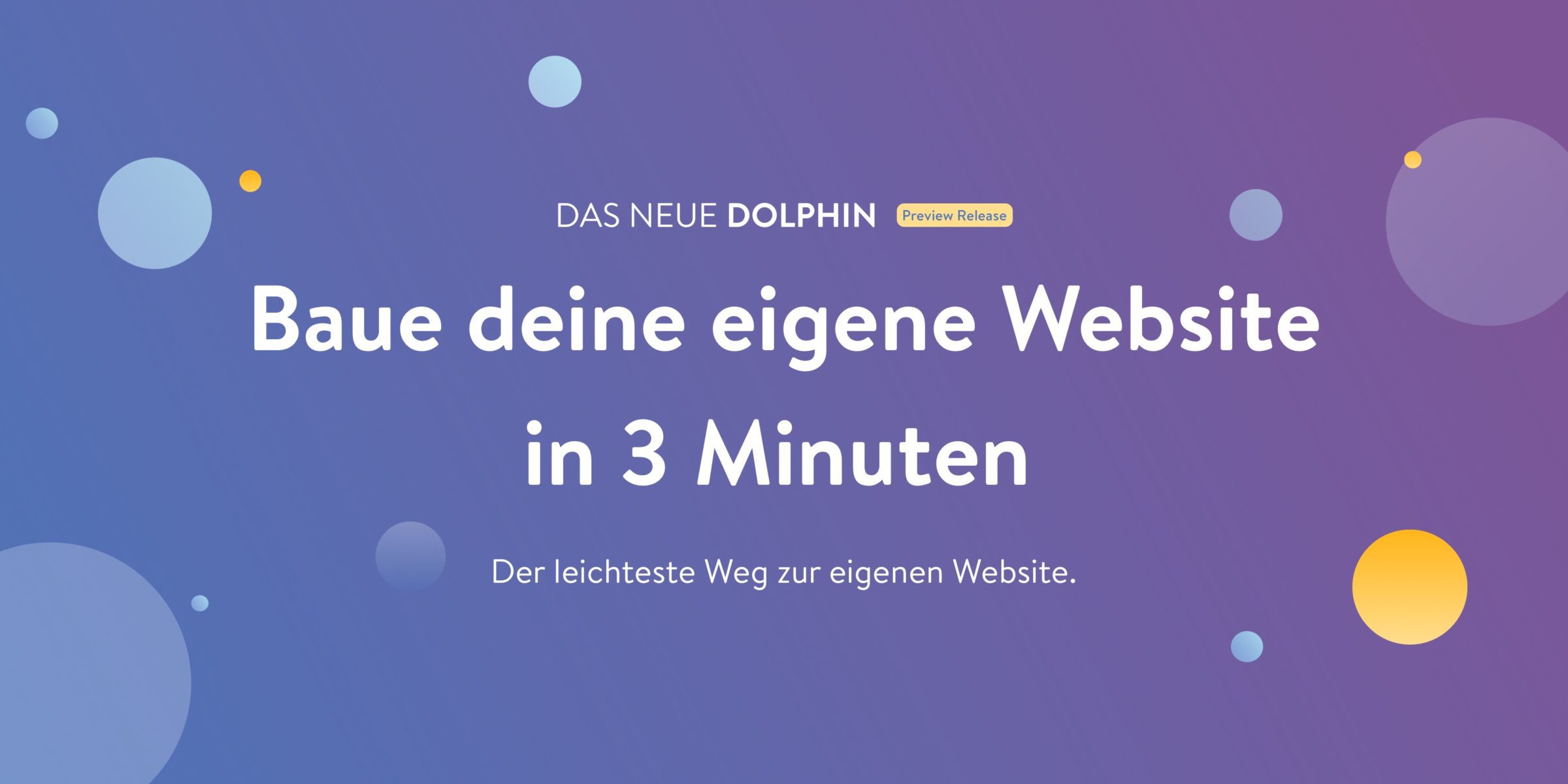 Jetzt neu als Preview Release: Jimdo Dolphin